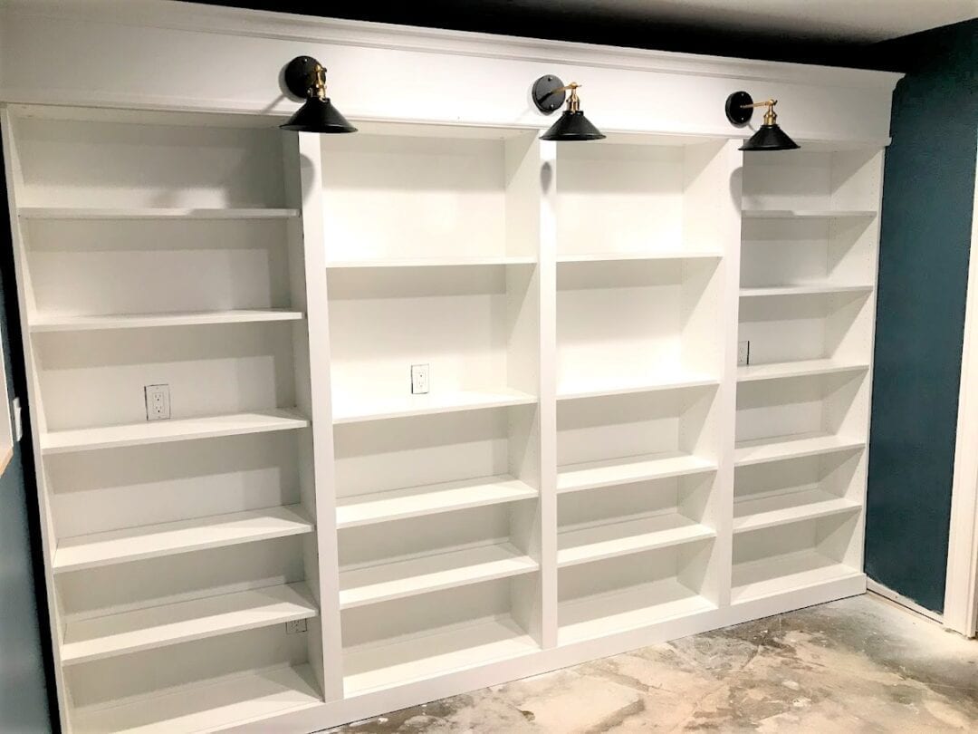Ikea Hack – Billy Bookcase library wall - Danelia Design