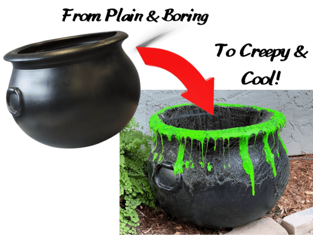 DIY Halloween Fire & Witches Cauldron - Danelia Design